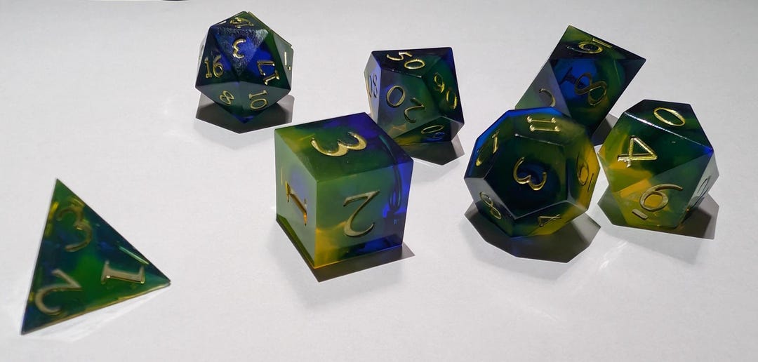 Handmade Resin DND Dice - Midnight Dawn - Etsy