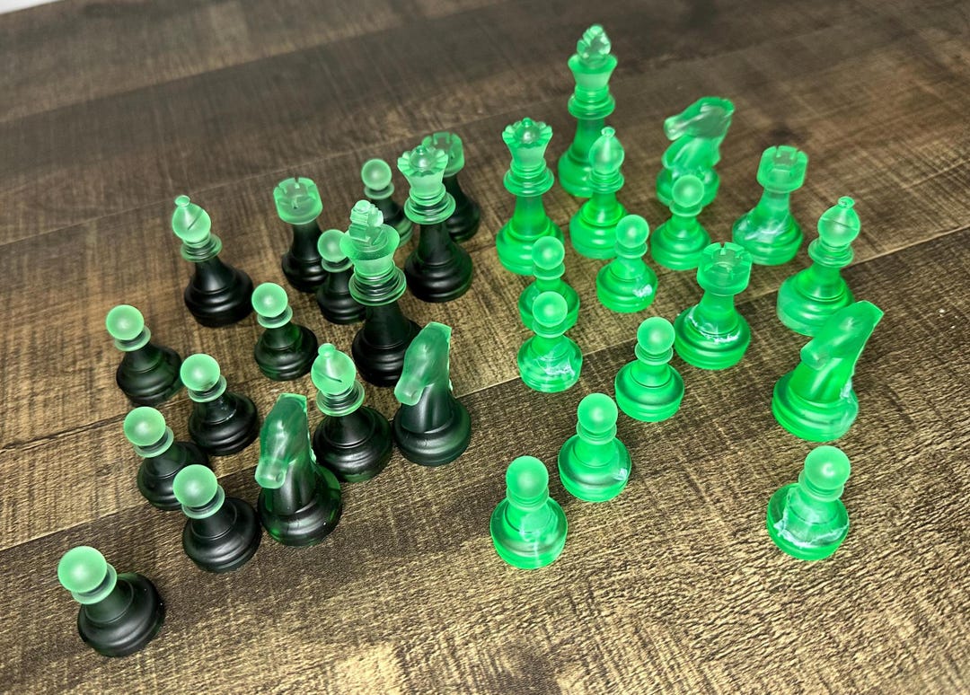 Handmade Resin Chess Piece Set - Enchanted Grove - Etsy