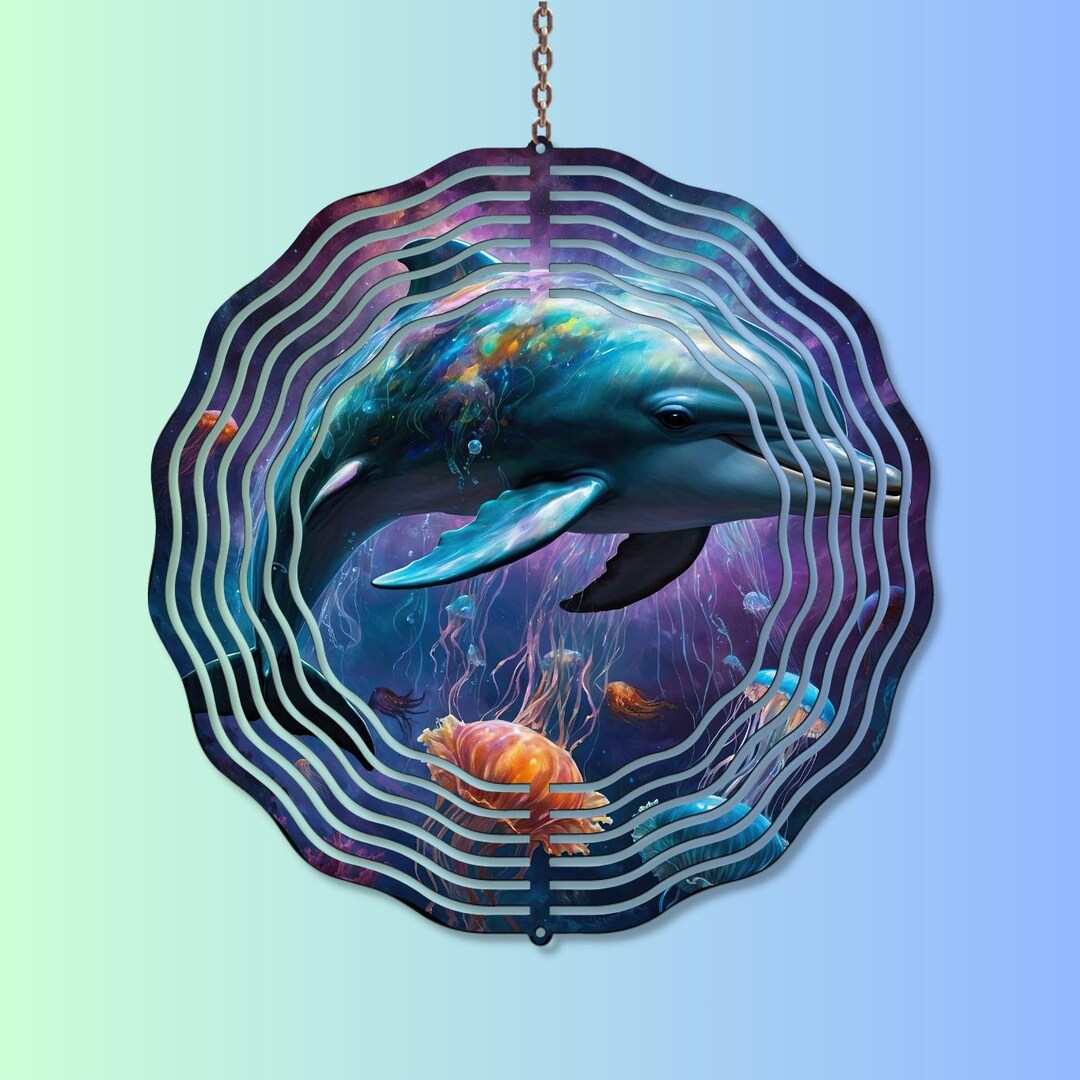 Mesmerizing Dolphin Wind Spinner – Ocean Breeze in Motion! - Etsy