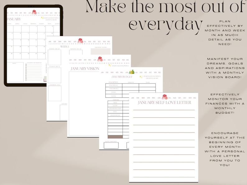 2025 Digital Planner | iPad & Goodnotes Planner | Hyperlinked, Editable ...