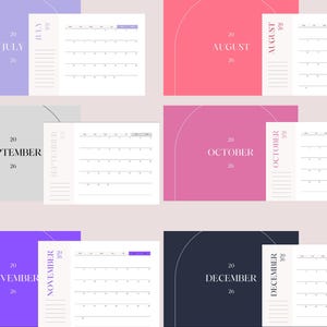 2026 Minimalist Desk Calendar: A3 A4 Printable (digital Download) - Etsy