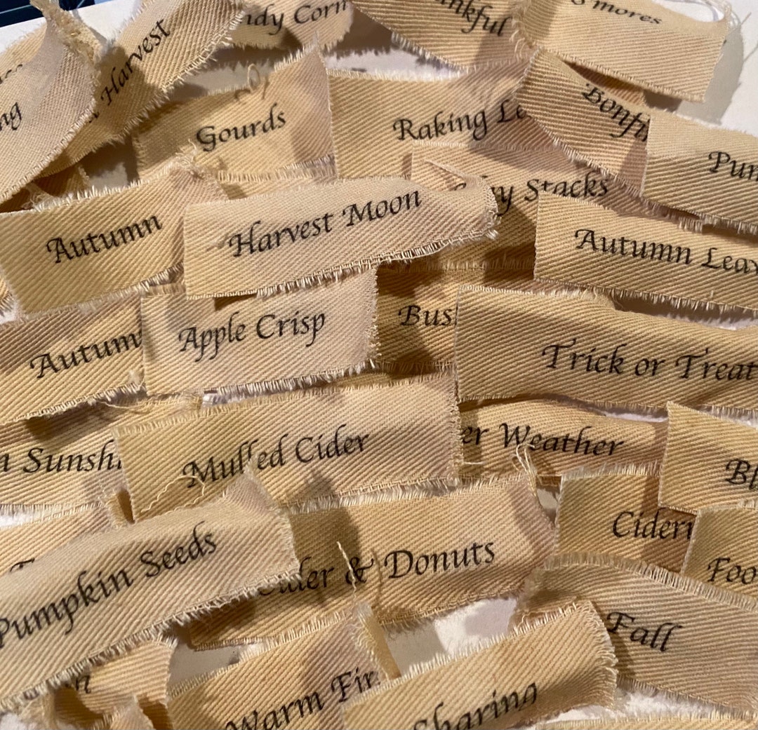 50 Autumn Theme Fabric Words - Etsy