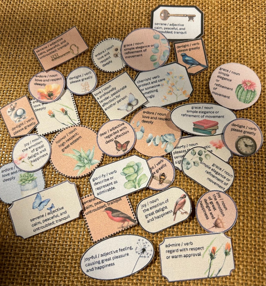 30 - Definition Sticker Images - Printed on Sticker Paper - Etsy