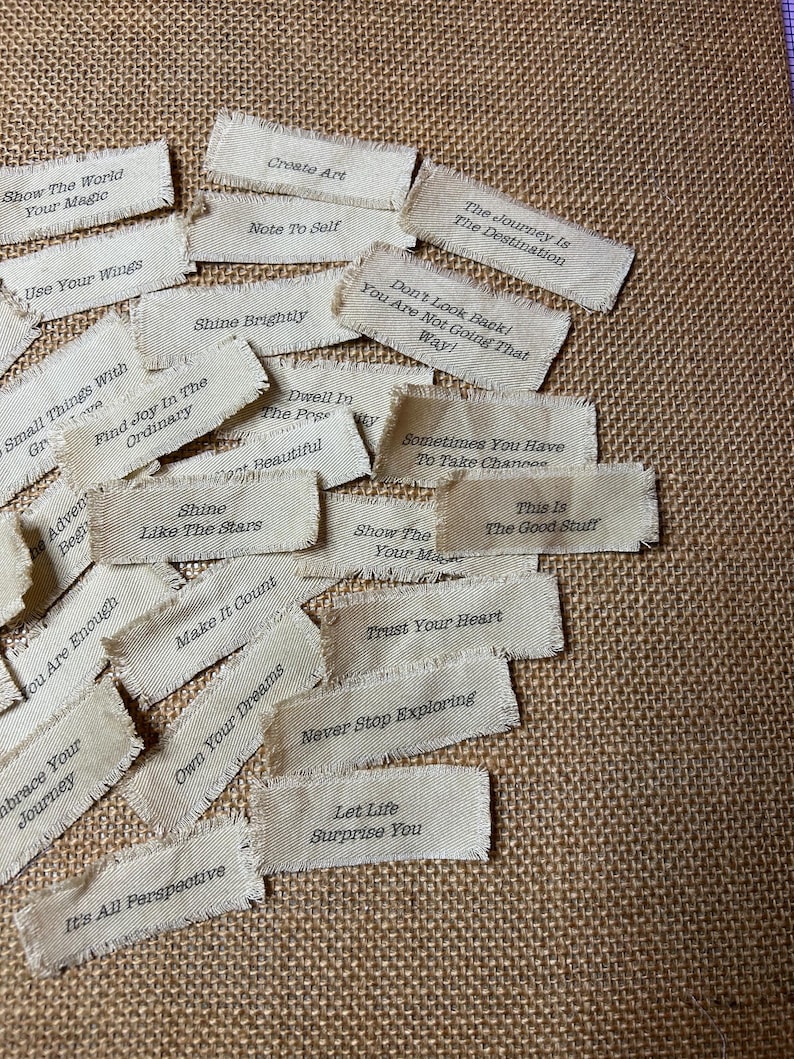 36 Phrases Printed on Fabric - Etsy