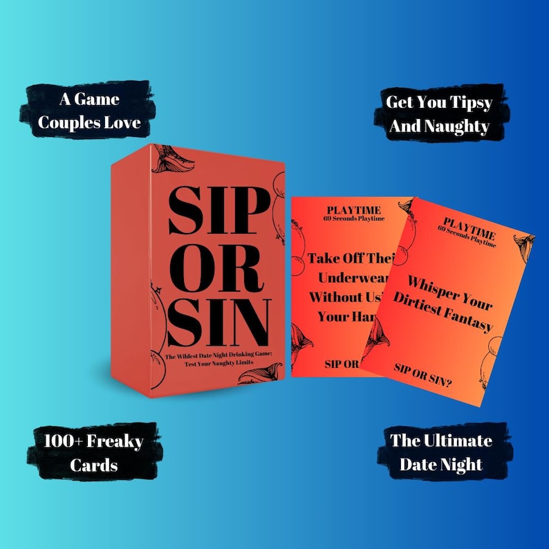 Sip or Sin Bundle- the Ultimate Freaky Couple Drinking Game! the ...