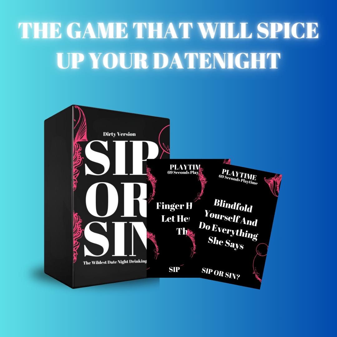 Sip or Sin Bundle- the Ultimate Freaky Couple Drinking Game! the ...