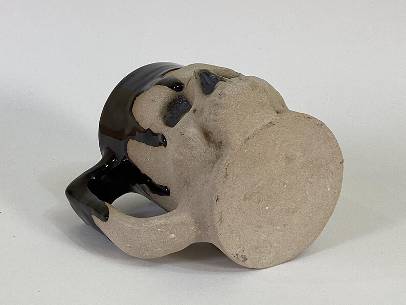 Black Drip Skull Mug - Etsy