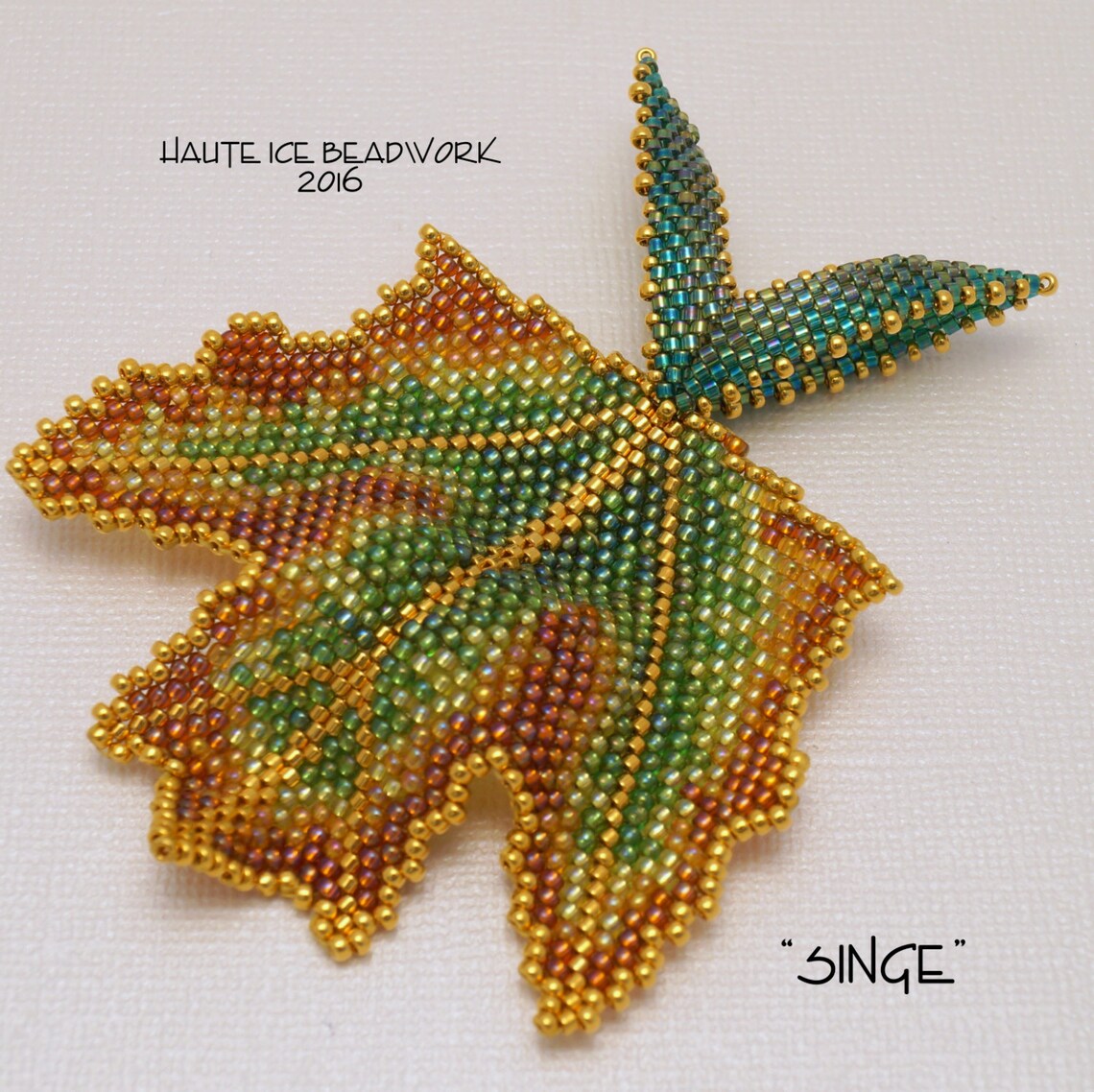 Etutorial for Fall Flame LEAF & BAIL ONLY - Etsy