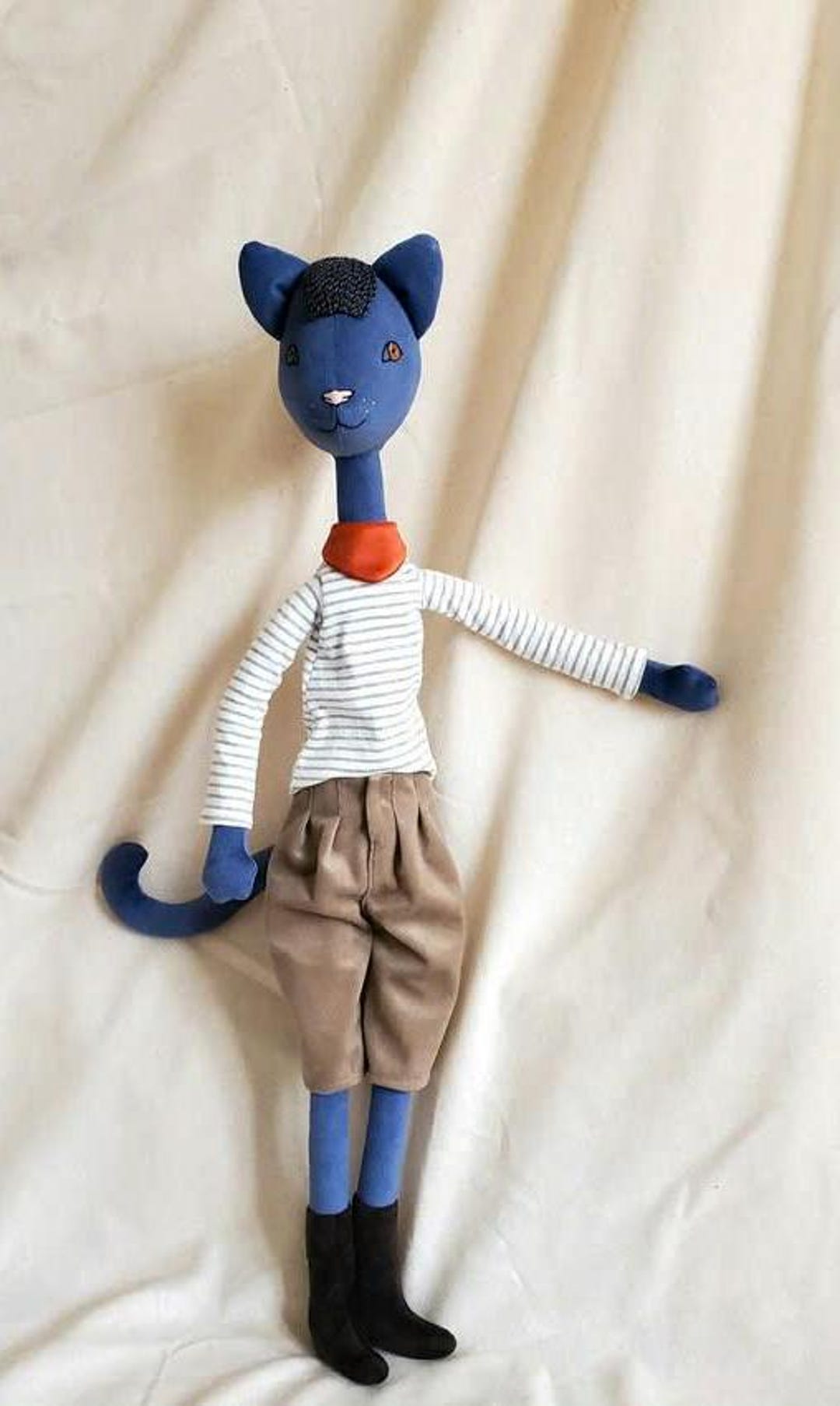 Mr. Cat, Cat Plushie, Elegant Plush Feline, Cat Decor - Etsy