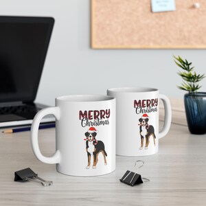 Christmas Dog Mug, Cute Holiday Gift for Him, 11oz Ceramic Cup, Festive ...
