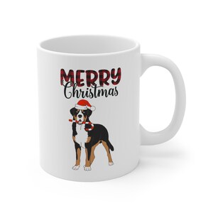 Christmas Dog Mug, Cute Holiday Gift for Him, 11oz Ceramic Cup, Festive ...