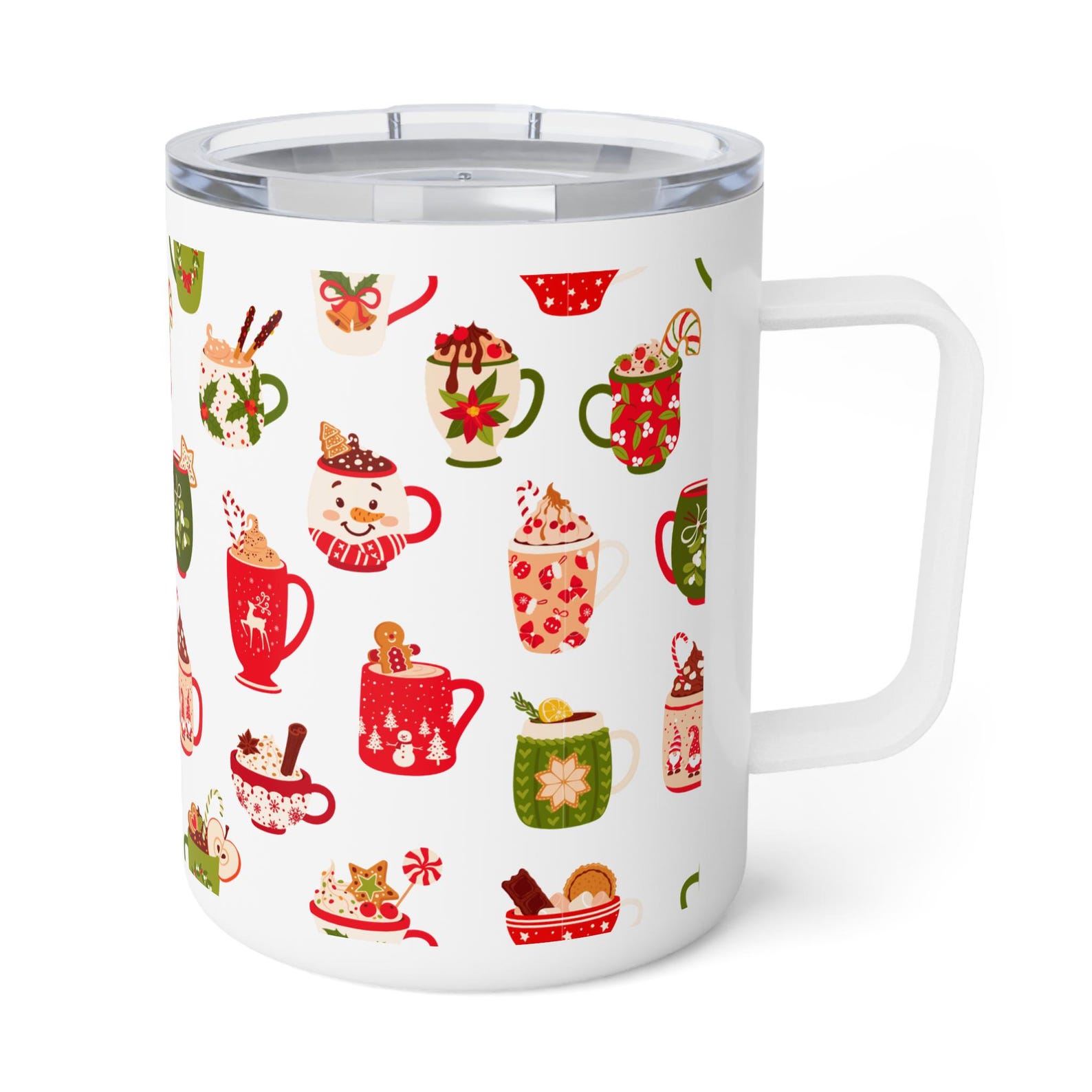 Christmas Insulated Coffee Mug, Holiday Gift for Coffee Lovers ...