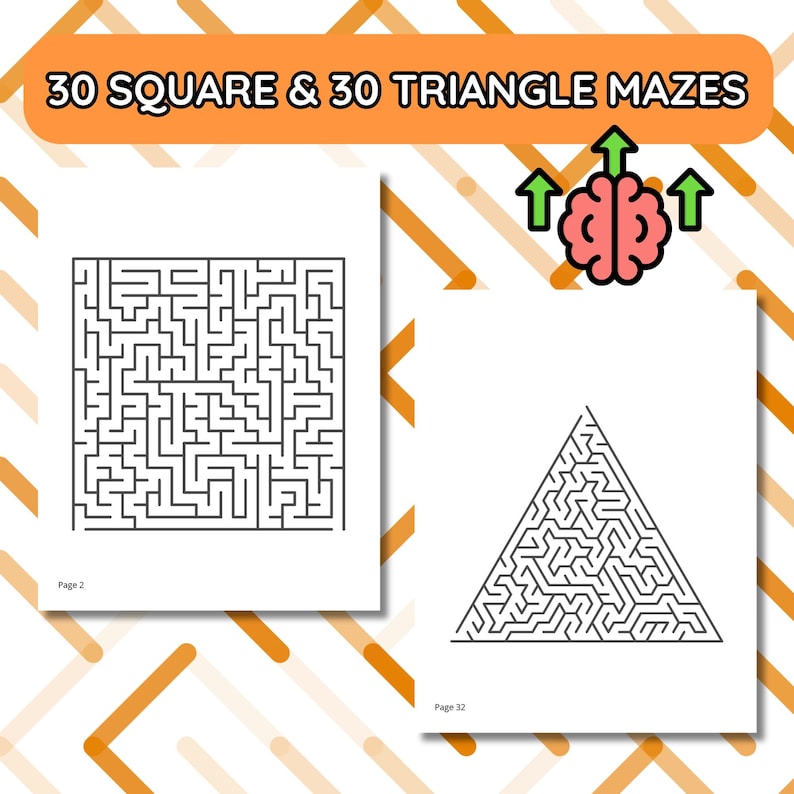 150 Printable Maze Puzzle Bundle, Shape Mazes Puzzle Sheets PDF ...