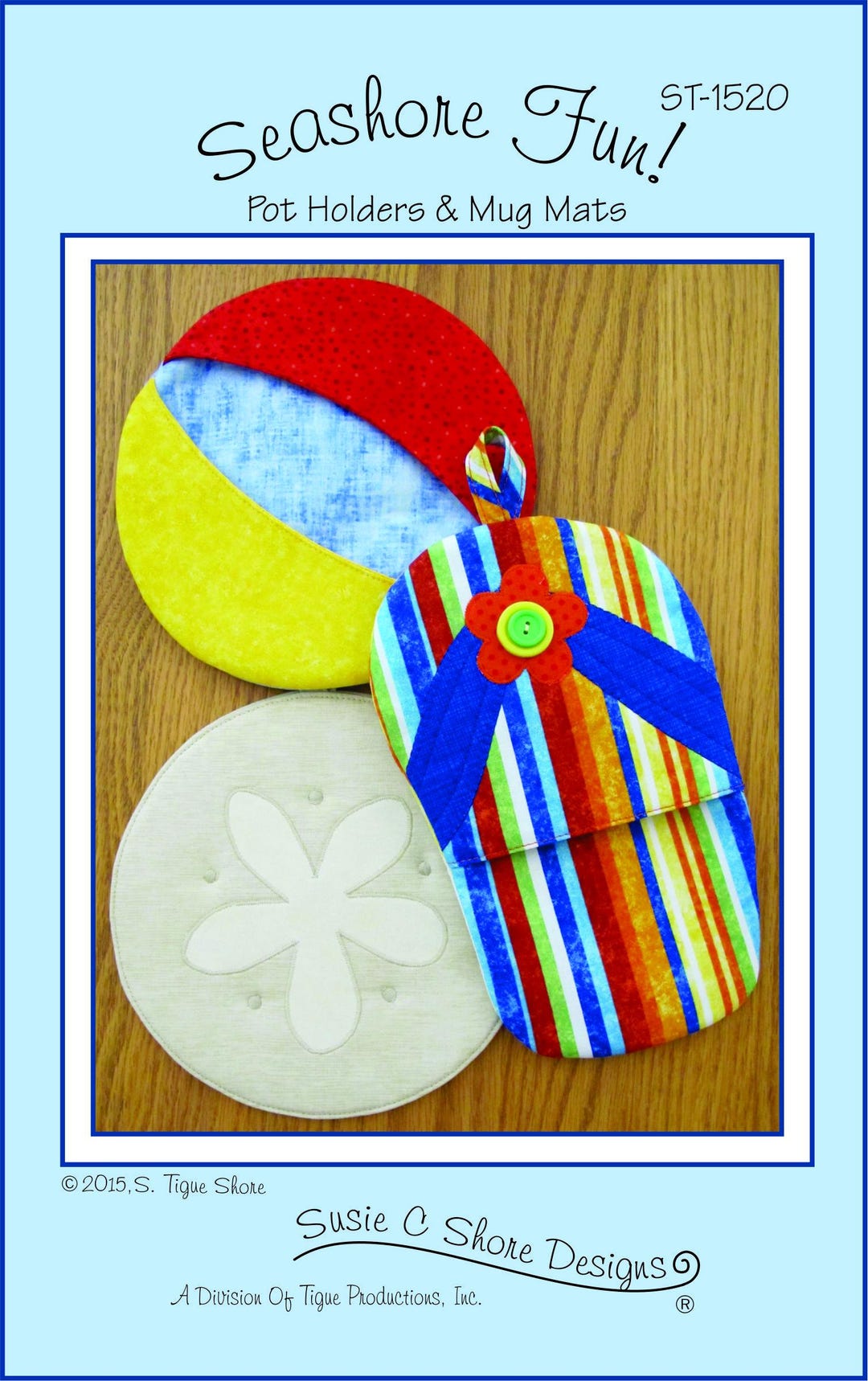 Seashore Fun! #ST-1520 Full-sized Pattern Pieces to Sew up Some FUN Pot ...