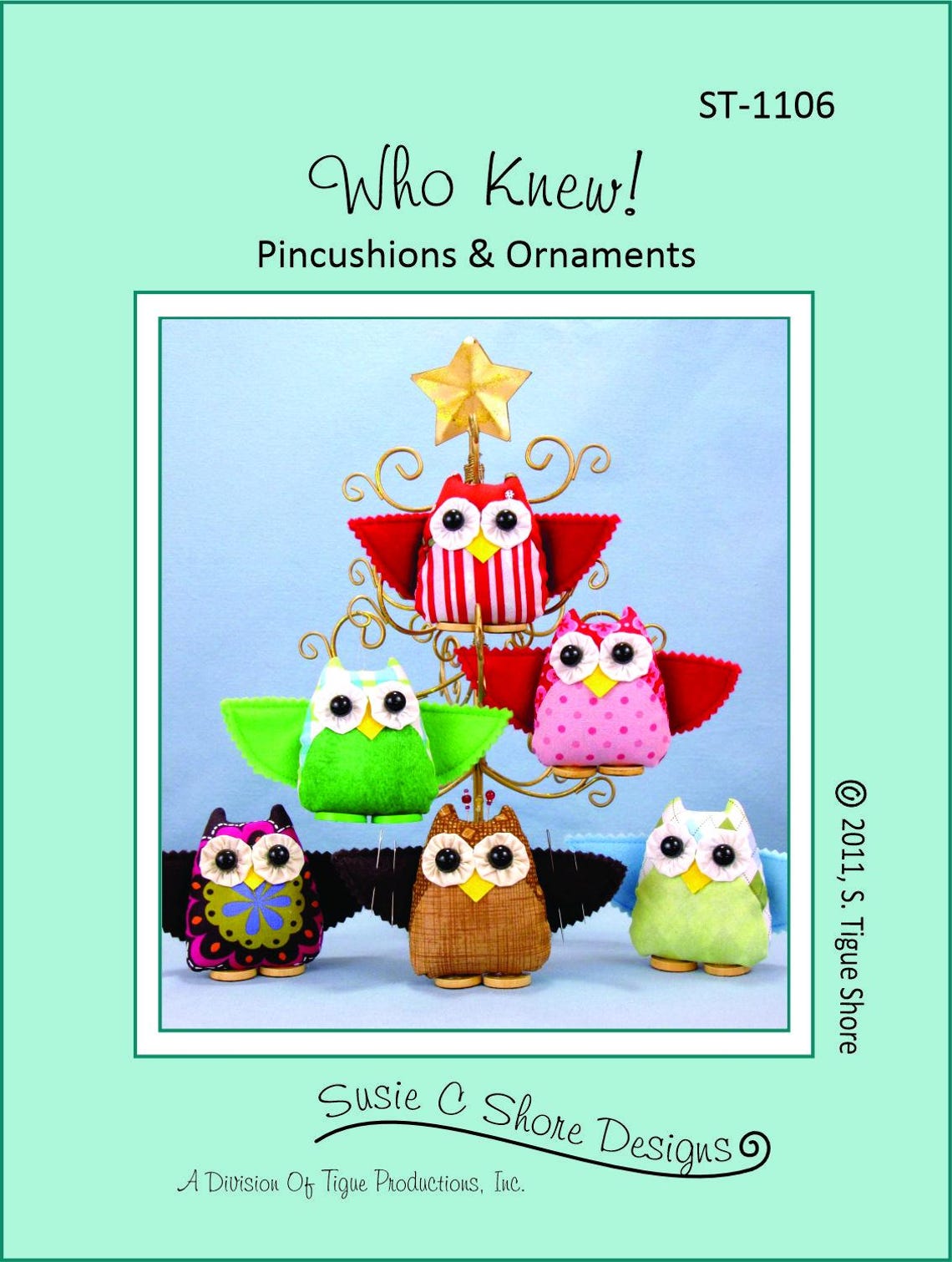 Who Knew ST-1106 Too Cute Owl Ornament of Pincushion! Another PDF ...
