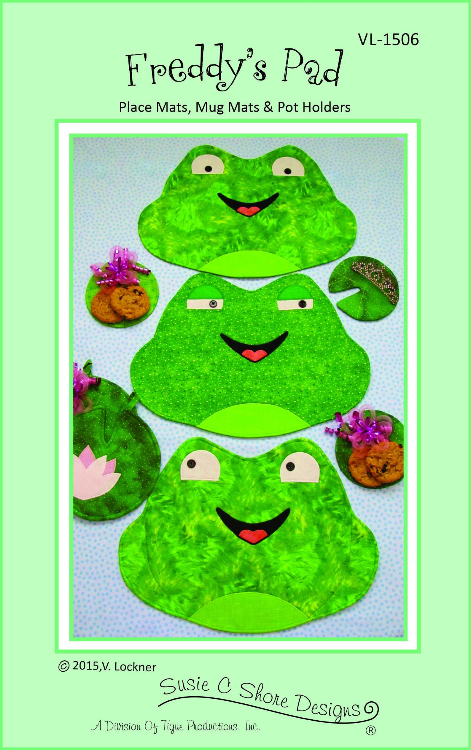 Freddy's Pad VL1506 Full-sized Pattern Pieces to Sew up Whimsical Frog ...