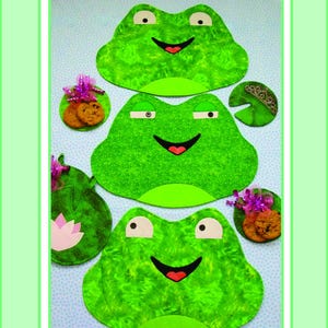 Freddy's Pad VL1506 Full-sized Pattern Pieces to Sew up Whimsical Frog ...