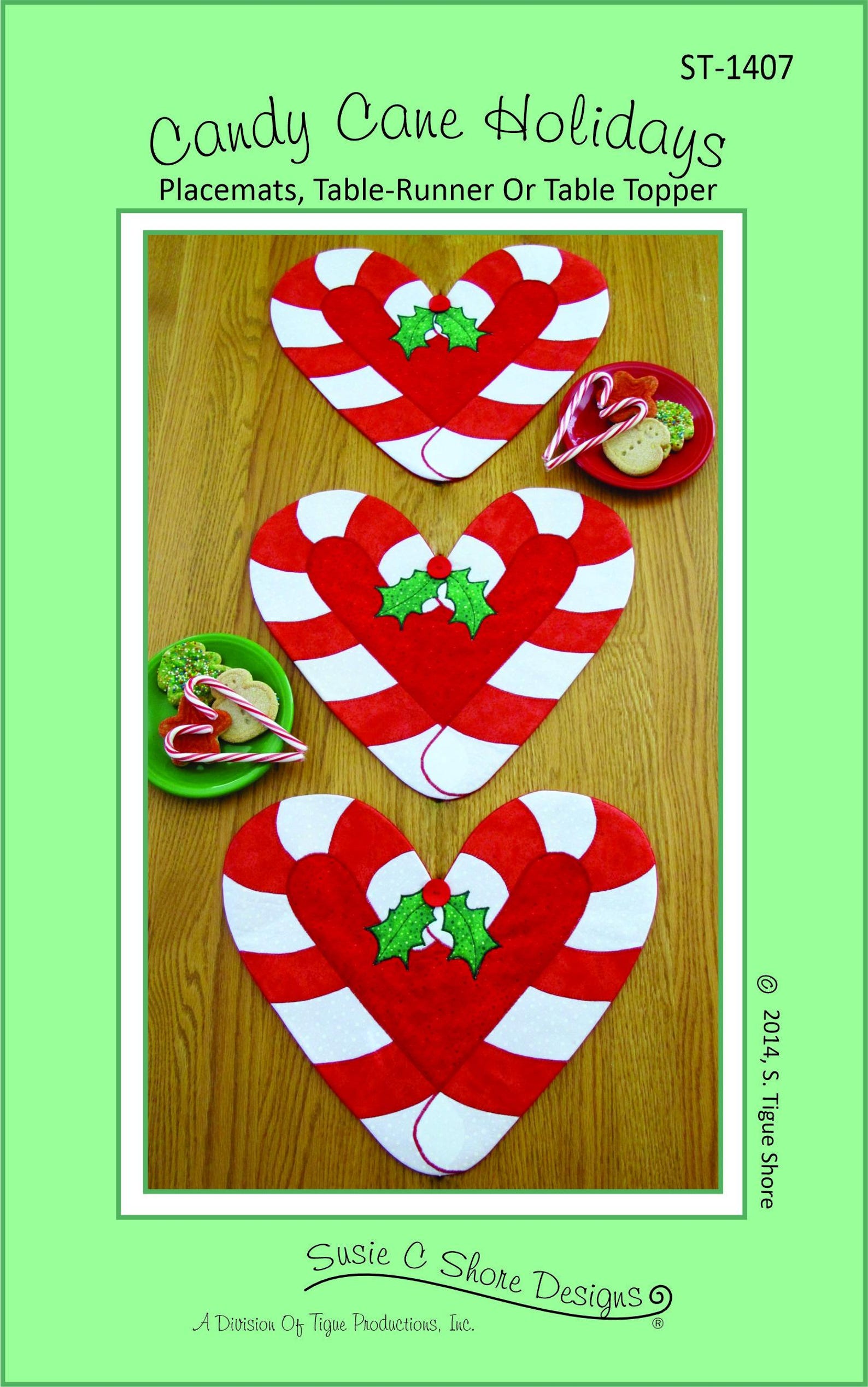 Candy Cane Holidays ST-1407 Place Mats, Table Toppers Another PDF ...
