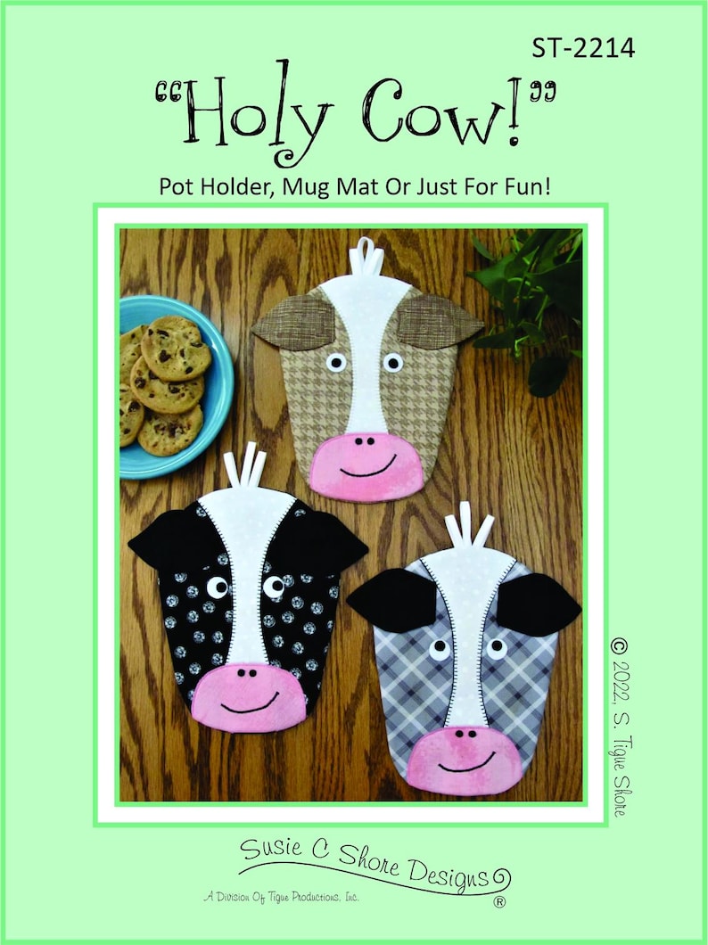 Holy Cow ST 2214 Another Fun PDF Pattern From Susie C Shore Pot Holders ...