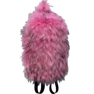 Faux Fur Backpack Y2K Modern Male and Female Back to School Gothic ...