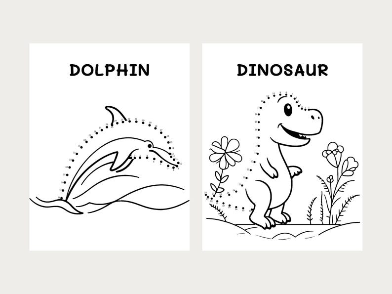 Dot to Dot Pages for Kids Ages 4-8, Fun Connect the Dots Activities ...