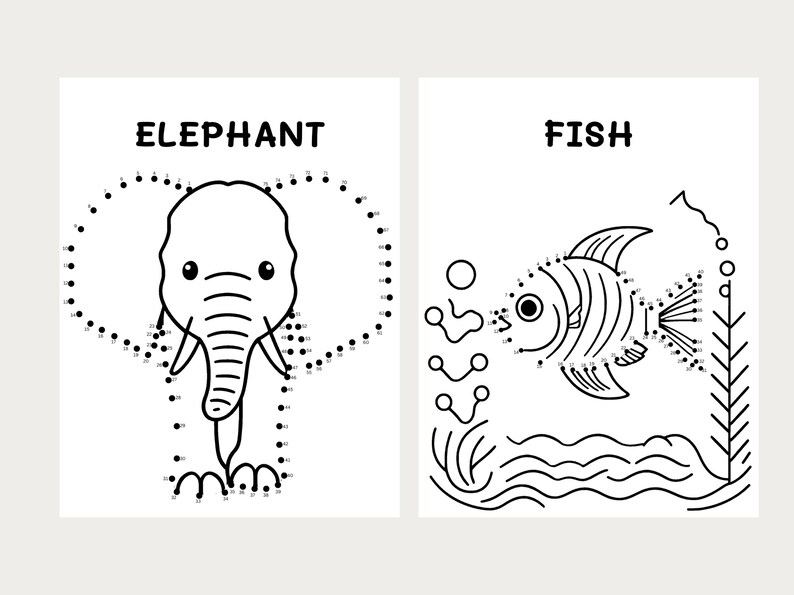 Dot to Dot Pages for Kids Ages 4-8, Fun Connect the Dots Activities ...