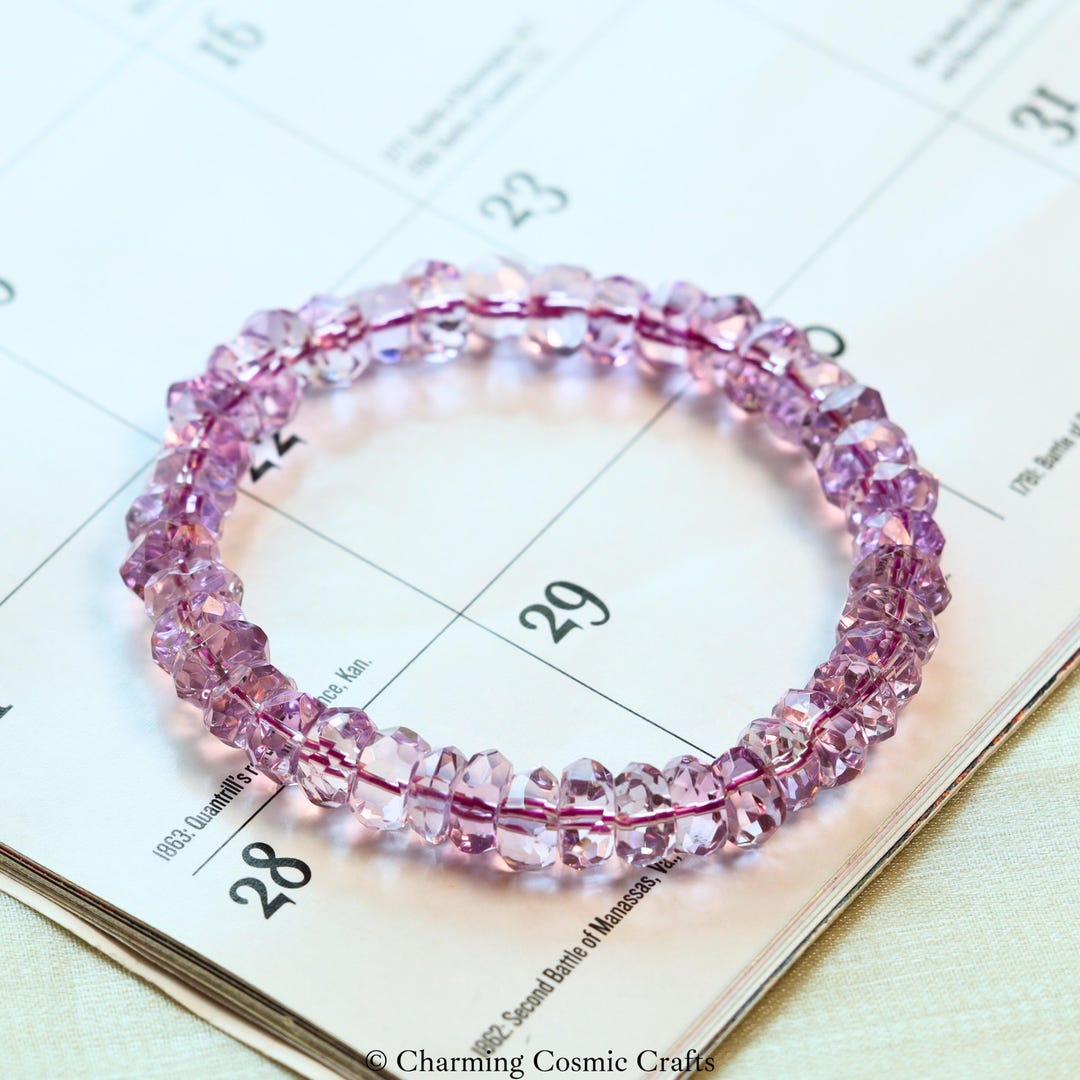 AAAA Genuine Brazilian Amethyst Bracelet | 8mm Stretch Natural Amethyst ...
