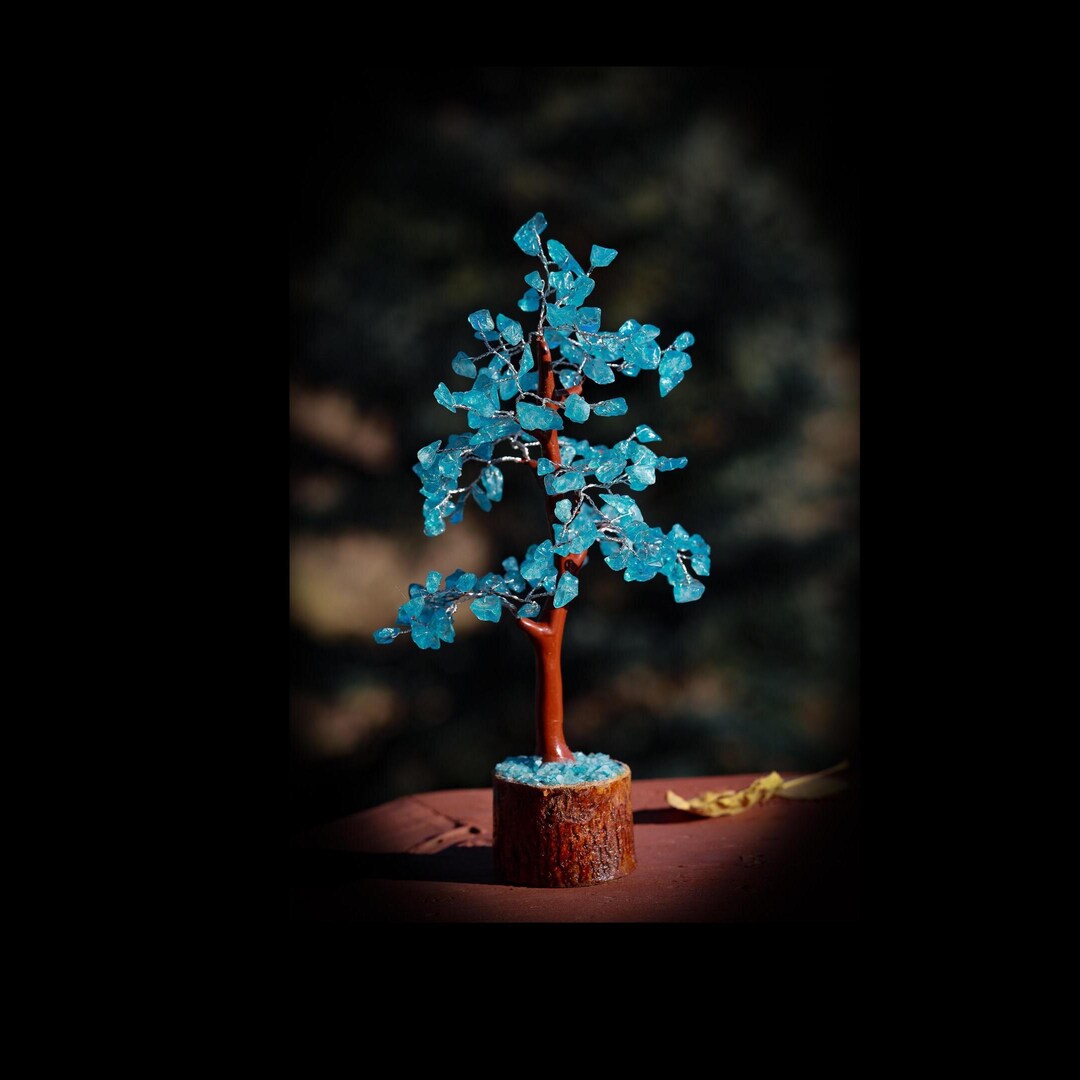 Decorative 9" Blue Topaz Crystal Tree, Fast Shipping From USA! - Etsy