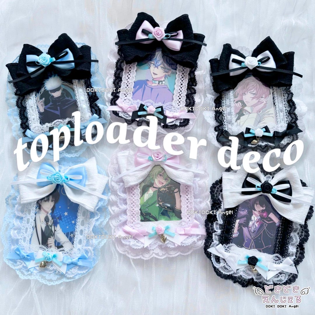 Lace Toploader Deco Rose Mini Heart Charm Lolita (pink,blue,black,white ...