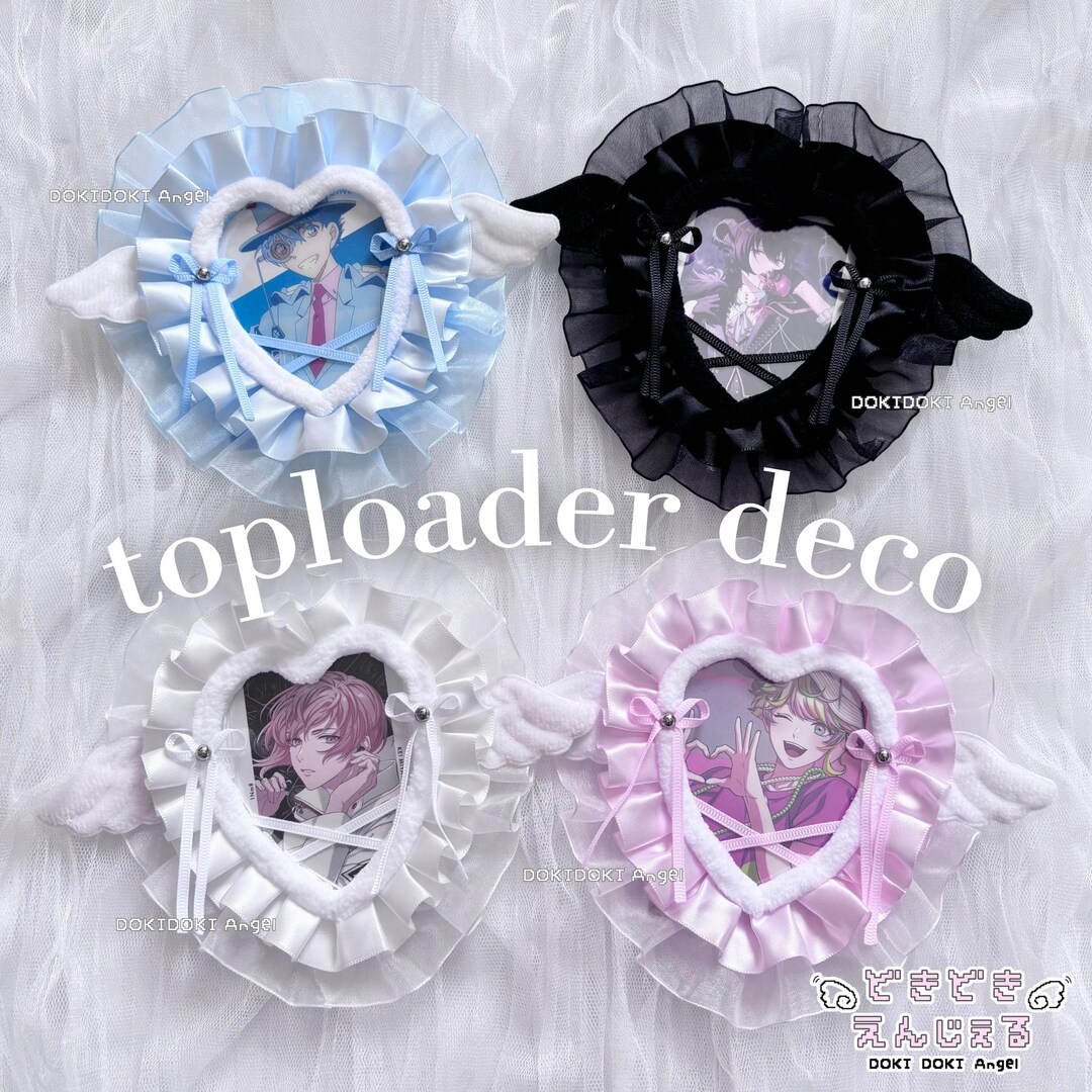 Lace Toploader Deco Angel Wings Heart Shape ( Pink,blue,black,white ...
