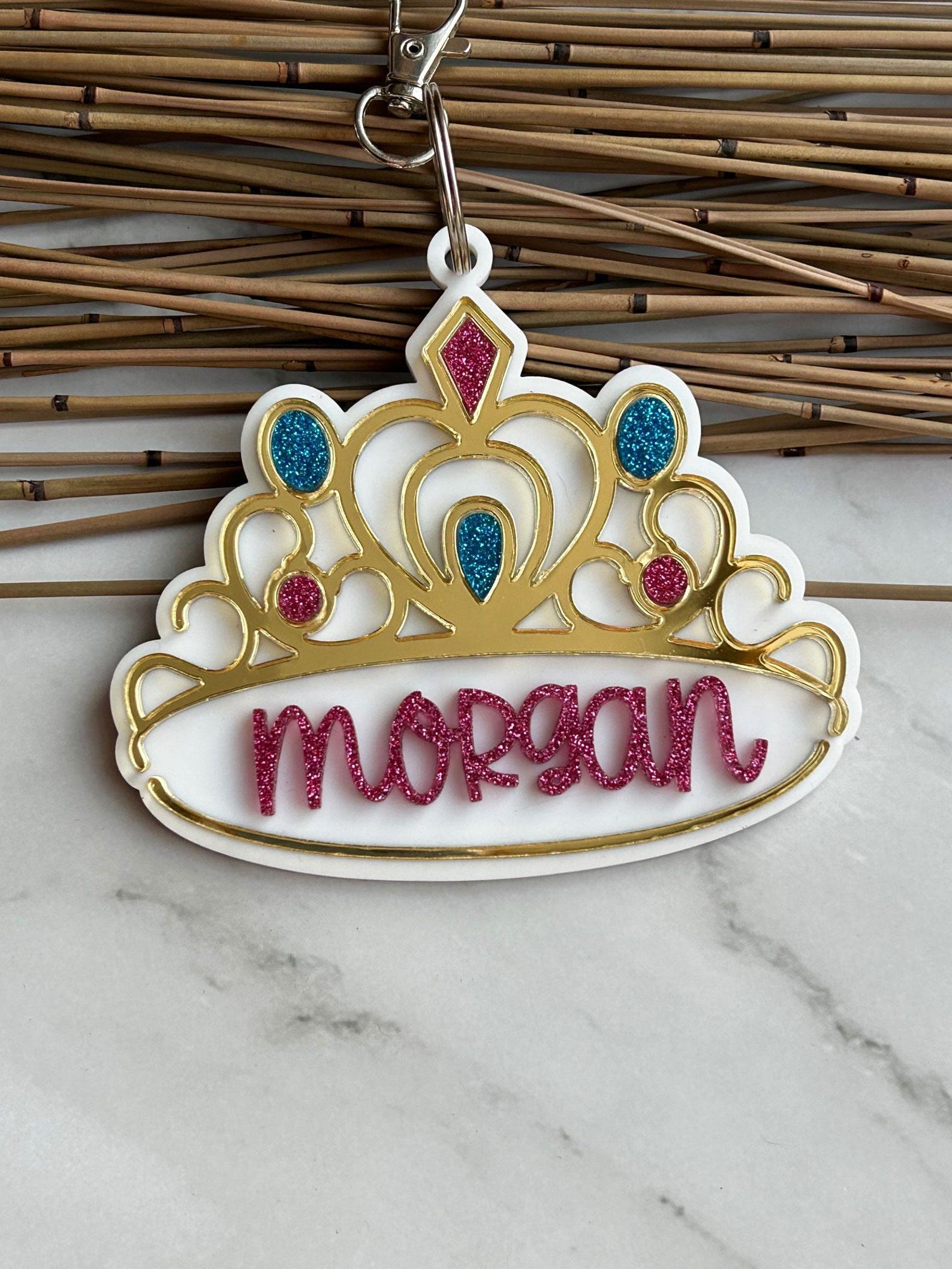 Princess Crown Tiara Back Pack Name Tags SVG Digital File GLOWFORGE ...