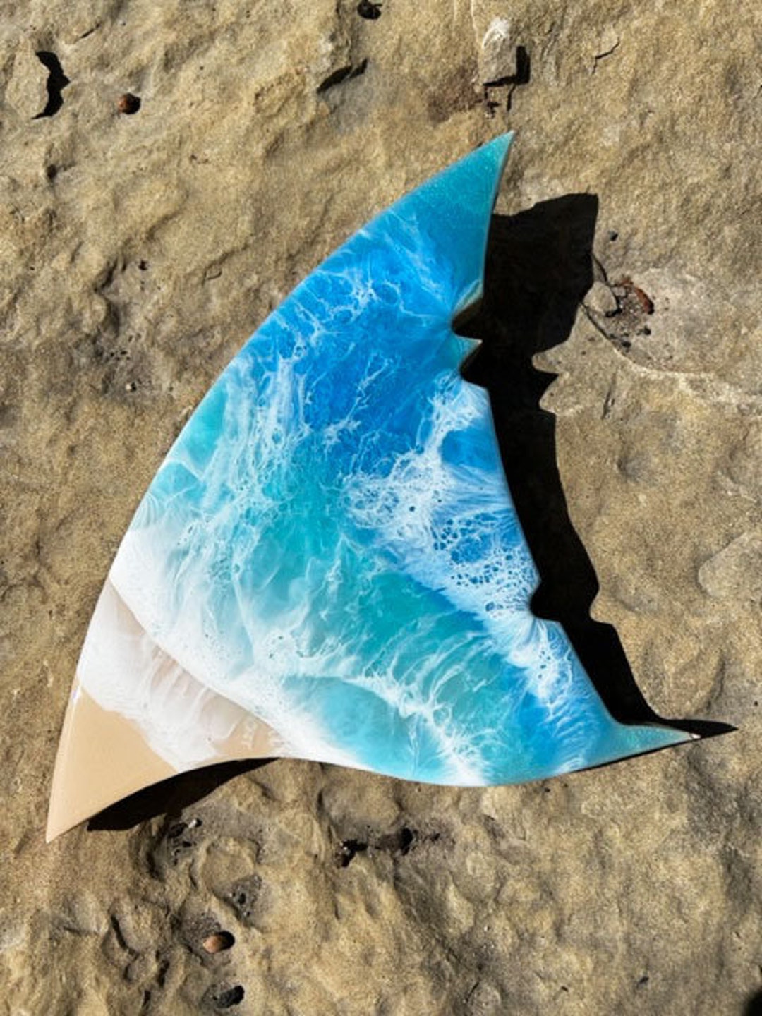 Josephine Ocean Resin Shark Fin Art - Etsy