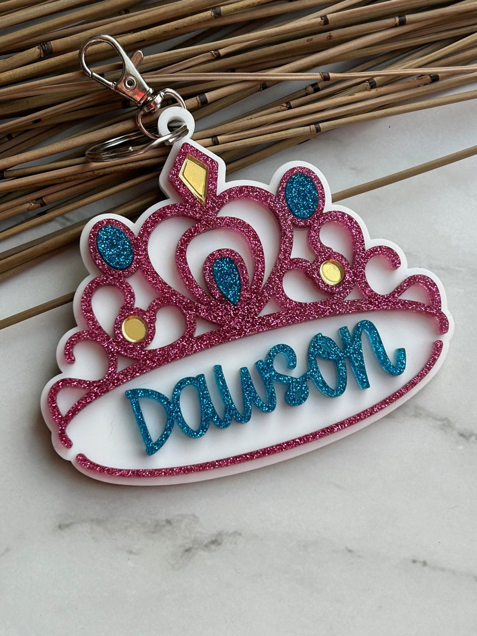 Princess Crown Tiara Back Pack Name Tags SVG Digital File GLOWFORGE ...