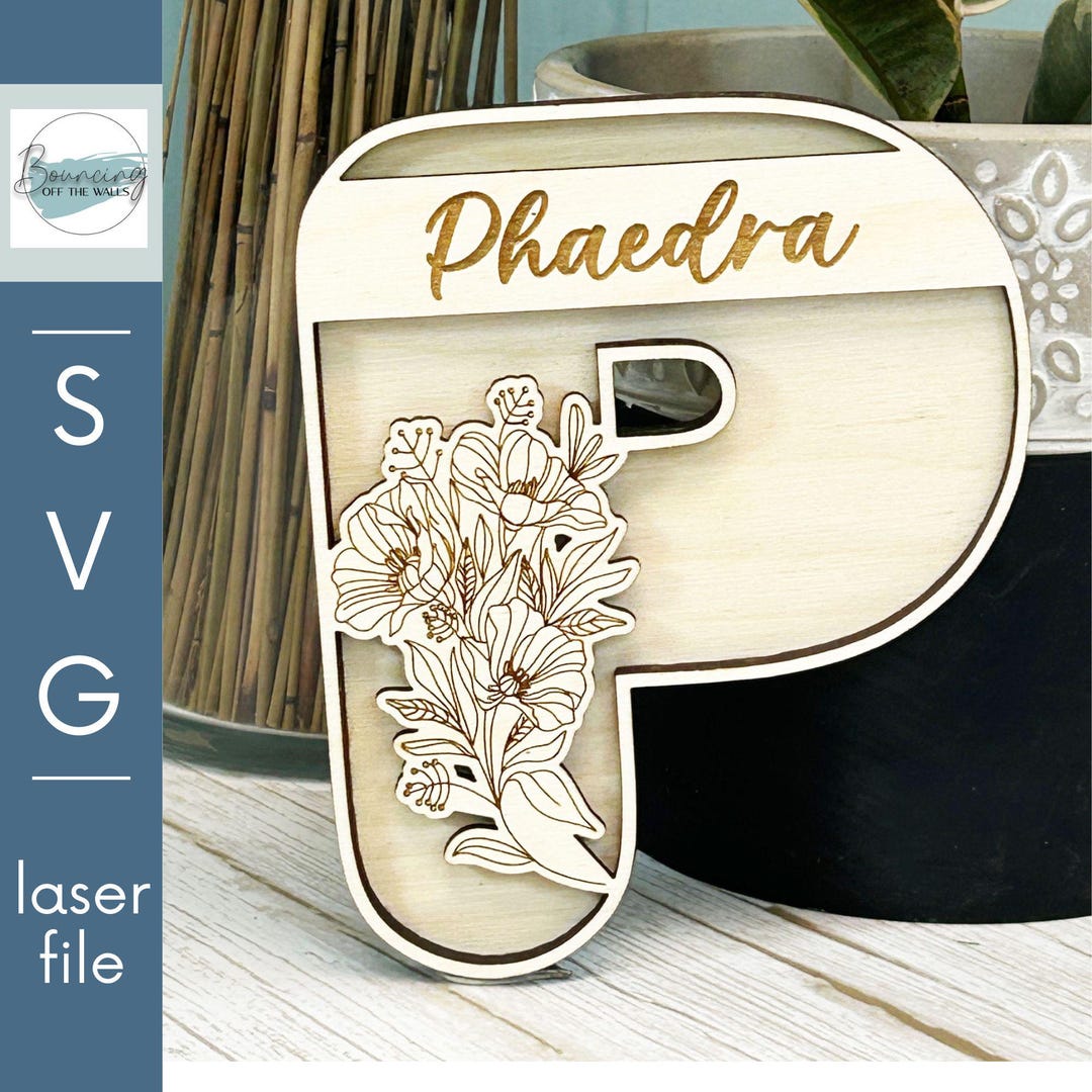 Poppy Letter P SVG File, Laser Cut Nursery Decor (digital Download) - Etsy