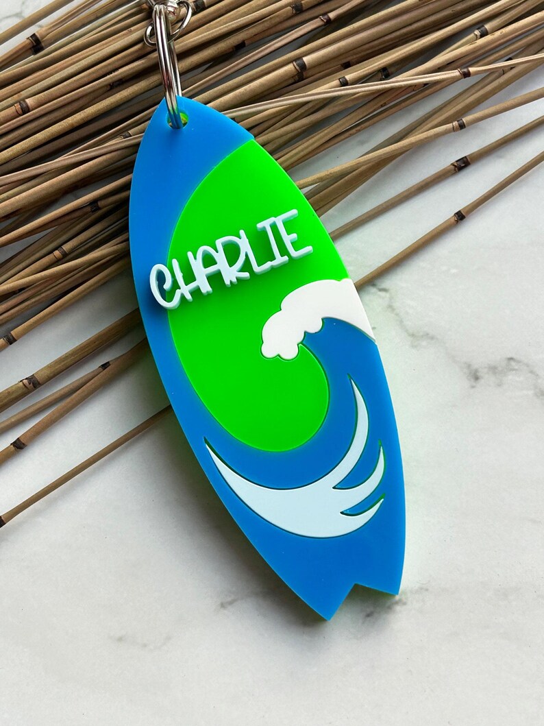 Surfboard Back Pack Name Tag Four Designs SVG Digital File GLOWFORGE ...