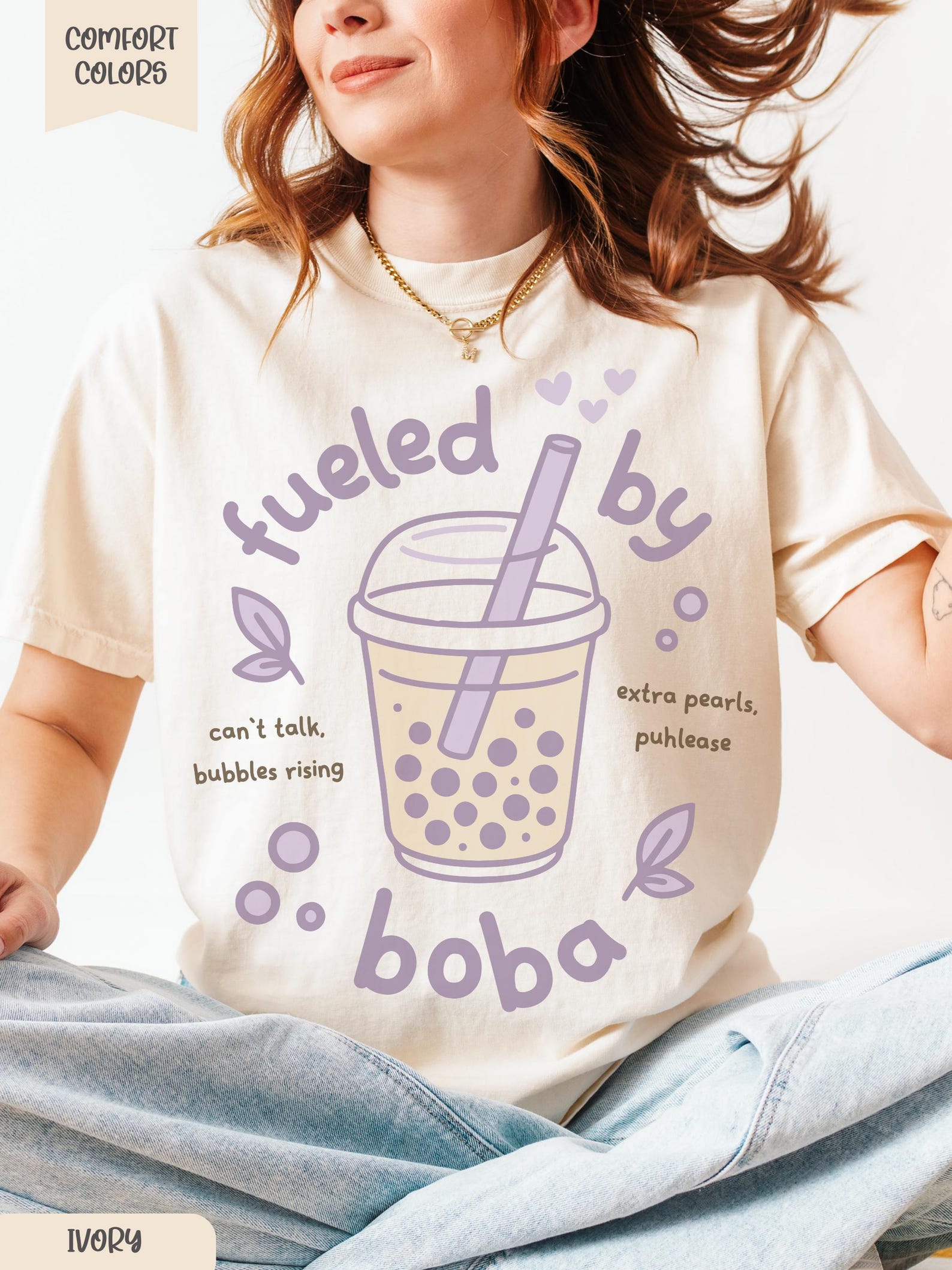Boba Milk Tea Summer Tshirt, Tea Lovers Club, Cozy Comfort Colors Shirt ...
