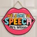Personalized Speech Therapy Door Sign, Welcome to Speech 2 Layer Door ...