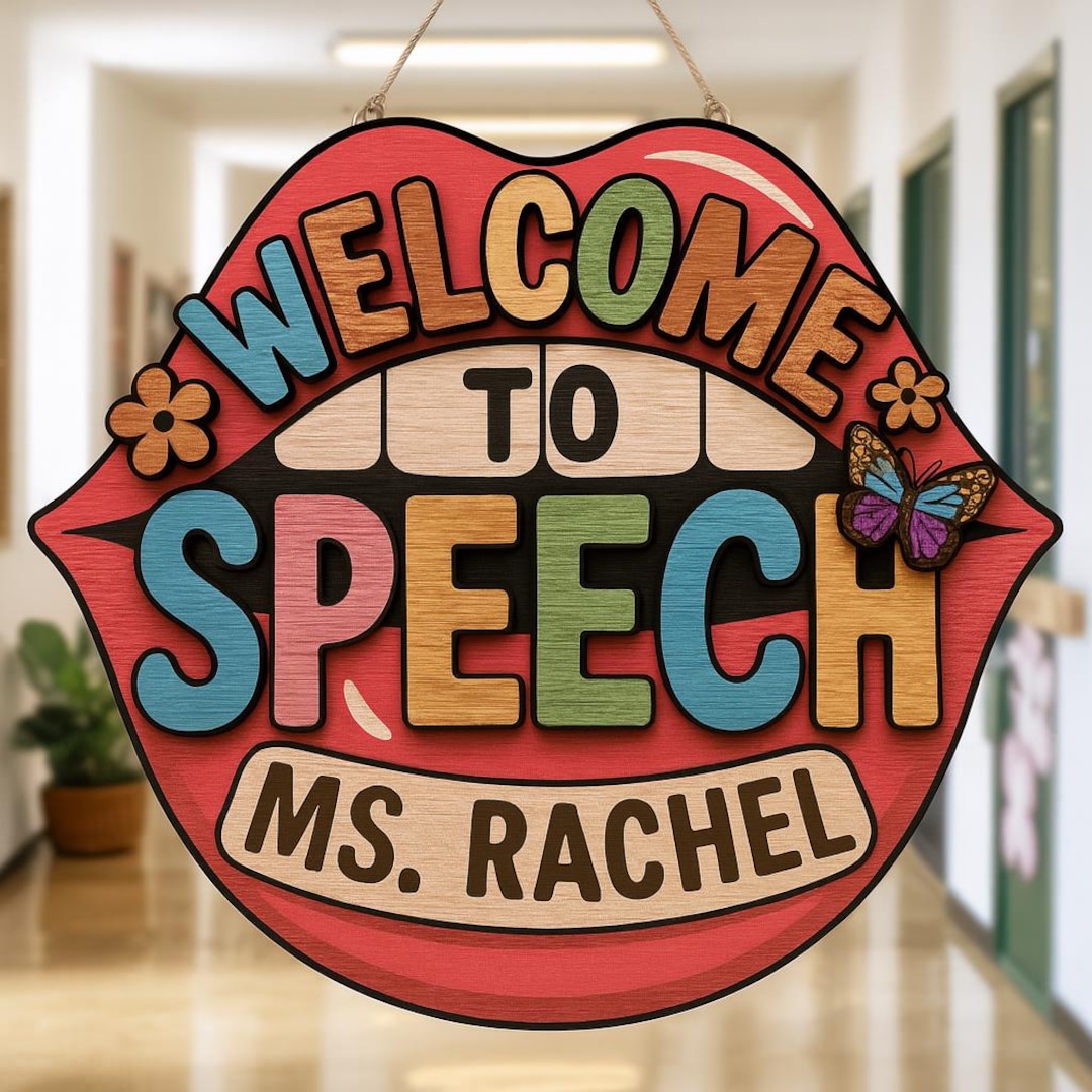Custom Speech Therapy Room Sign, Personalized SLP Door Sign, Welcome to ...