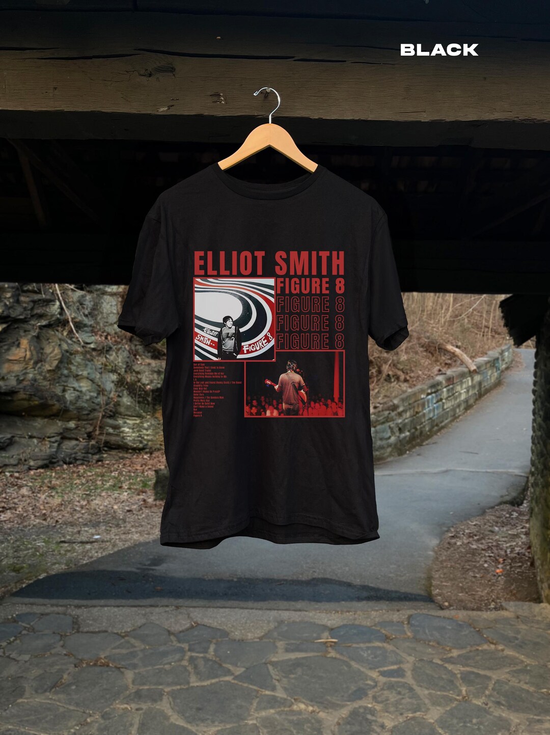 Elliot Smith Shirt, Figure 8 Album T-shirt, Elliot Smith Tour, Elliot ...