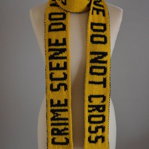 Hand Knitted Crime Scene Scarf - Etsy