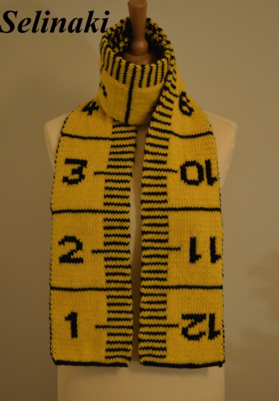 Hand Knitted Measuring Tape Scarf - Etsy