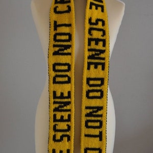 Hand Knitted Crime Scene Scarf - Etsy