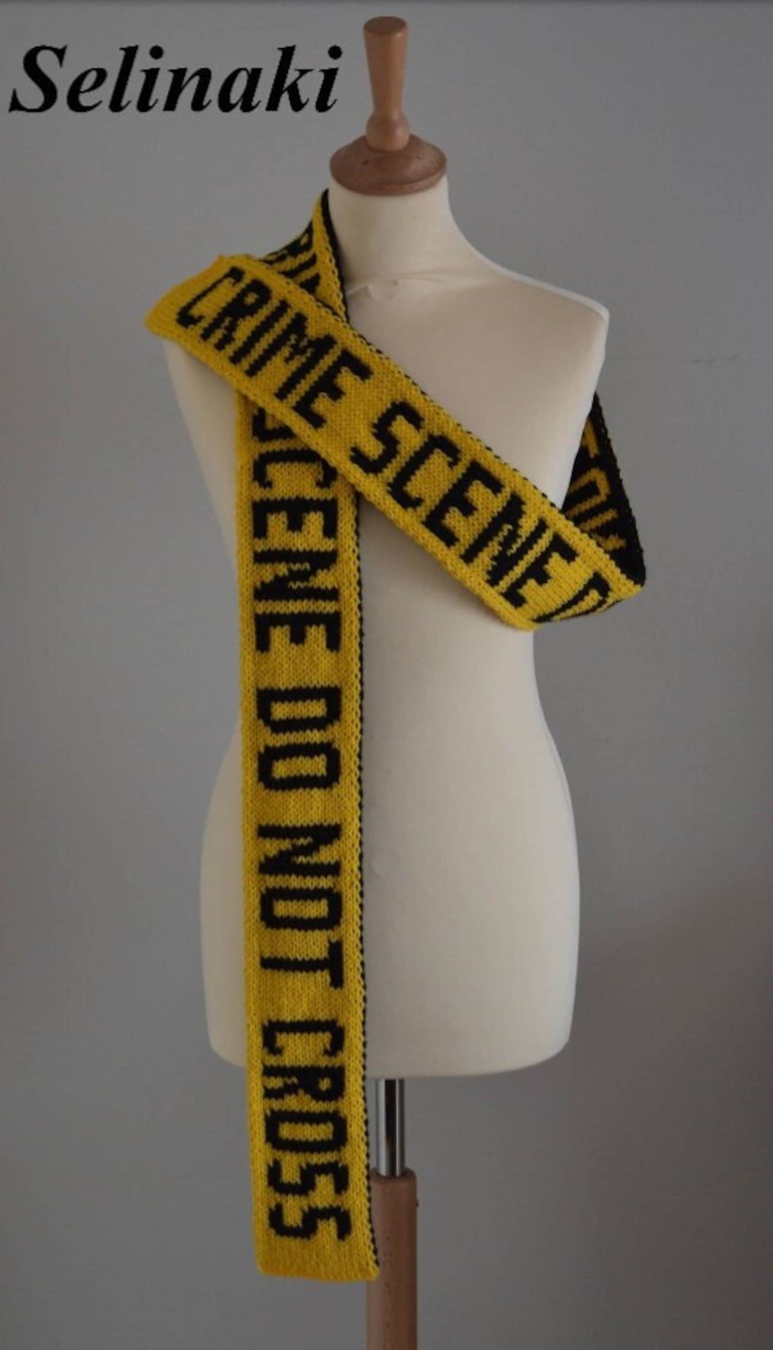 Hand Knitted Crime Scene Scarf - Etsy