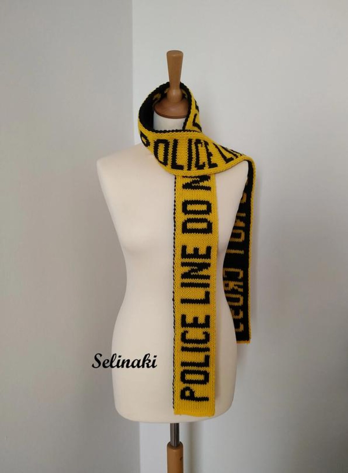 Hand Knitted Police Line Caution Tape - Etsy