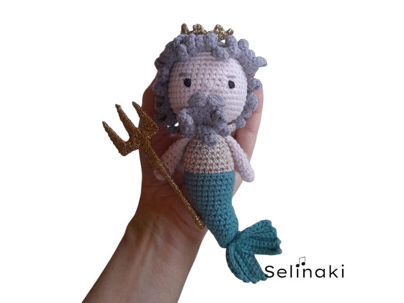 Handmade Poseidon Doll - Greek Mythology Crochet Toy - Greek God ...