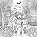 Printable Spooky Halloween Art Coloring Pages for Kids - Etsy