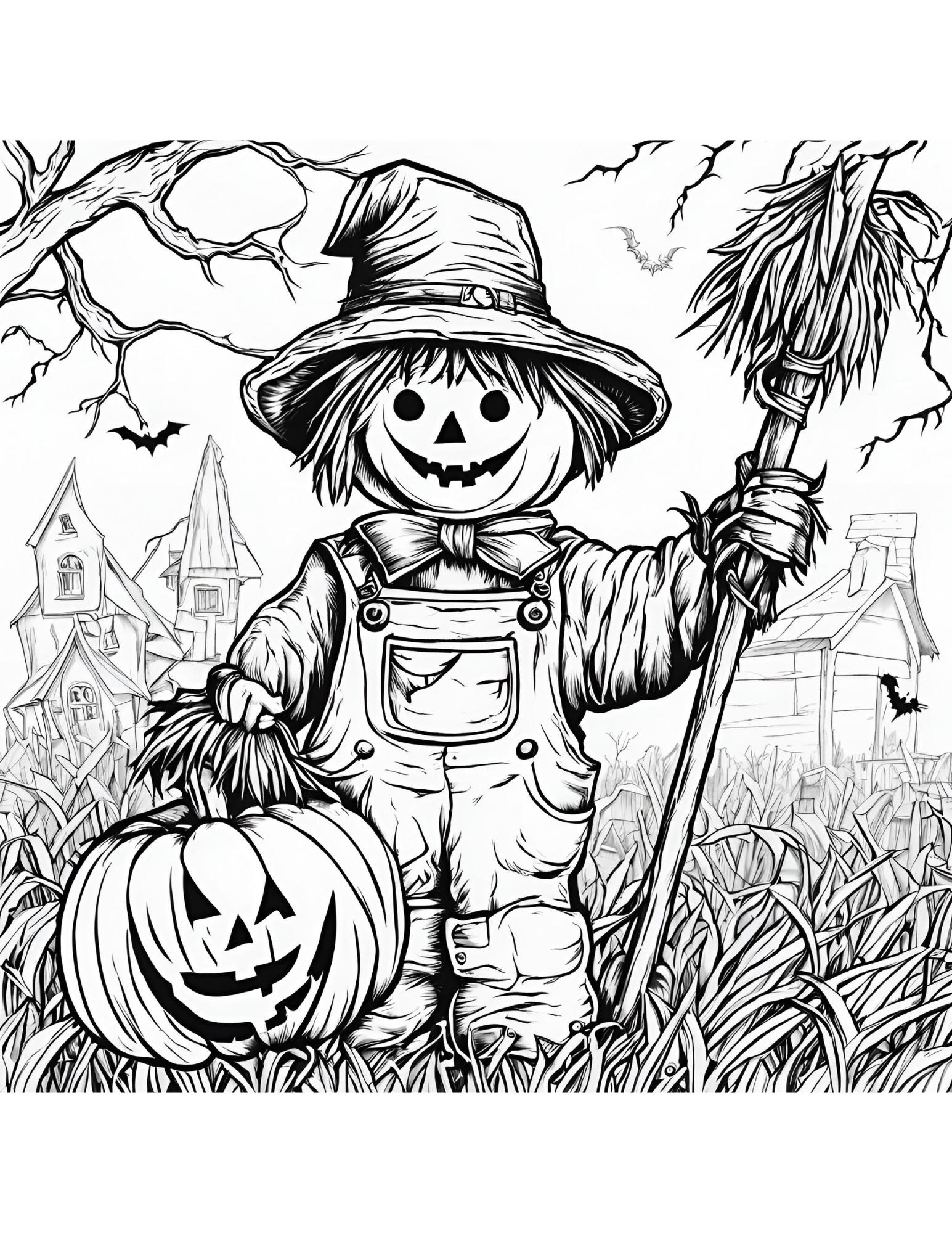 Printable Spooky Halloween Art Coloring Pages for Kids - Etsy