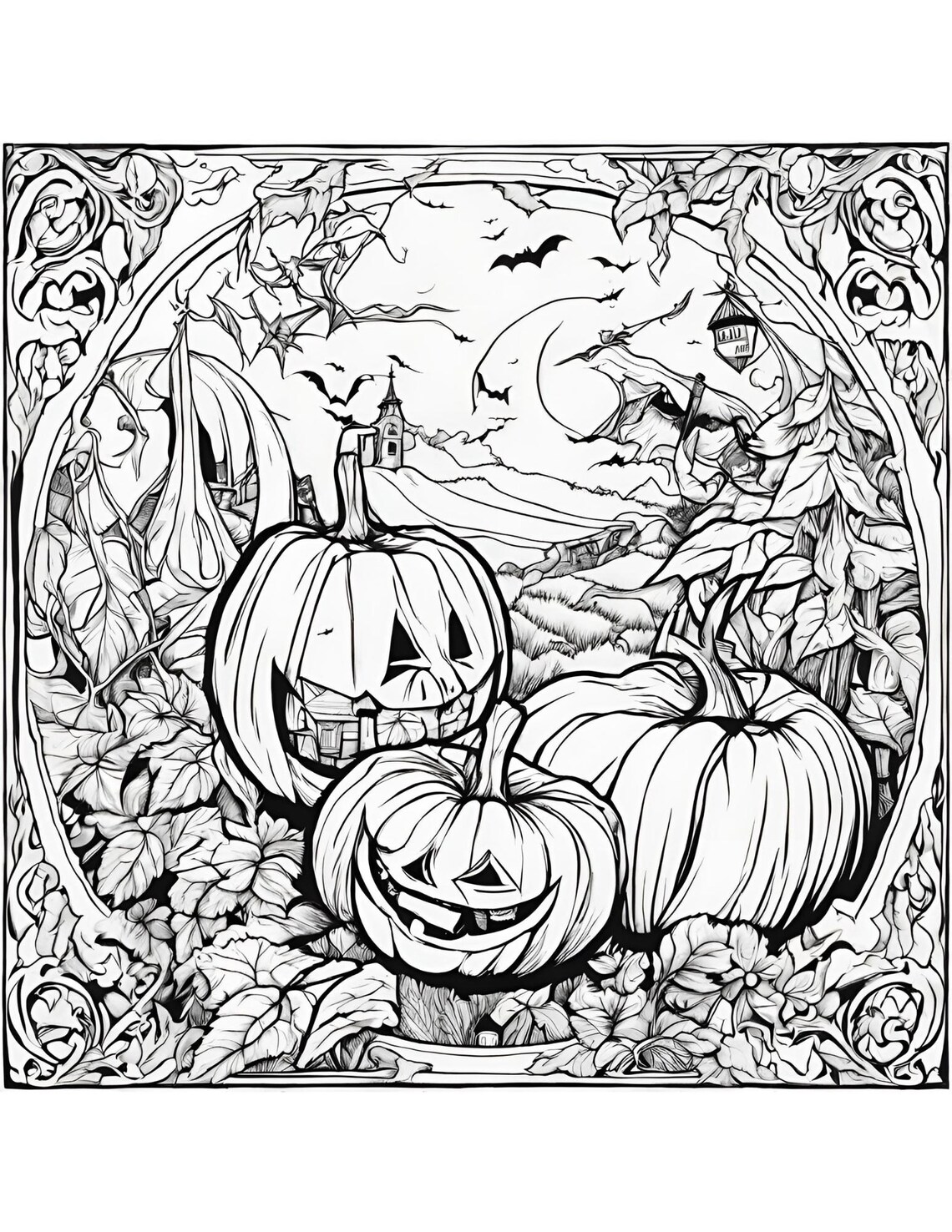 Printable Spooky Halloween Art Coloring Pages for Kids - Etsy