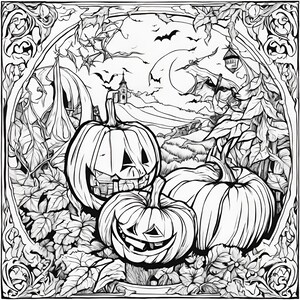 Printable Spooky Halloween Art Coloring Pages for Kids - Etsy