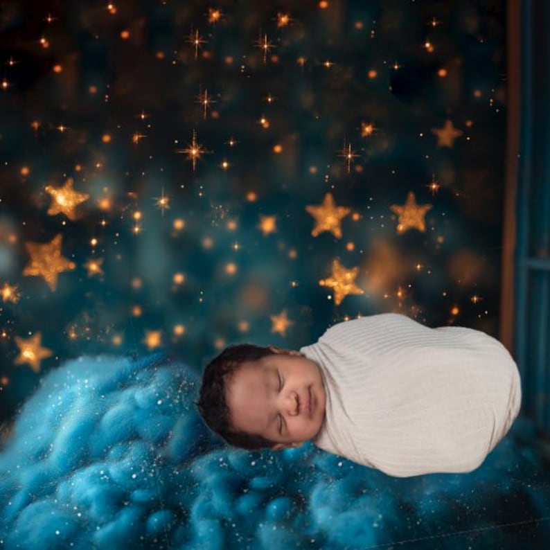 Starry Night Sky Newborn Digital Backdrop - Instant Download Dreamy ...